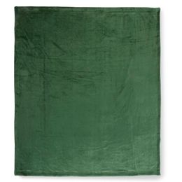 HIP Plaid &raquo;Uni&laquo; Super Weich, Kuscheldecke, Wohndecke, 160x180 cm, Unifarben Dunkelblau gr&uuml;n Kunstfaser, Polyester, Softvelour B/L: 160cm x 180cm