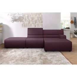 Egoitaliano Ecksofa &raquo;Babouche, Designsofa mit au&szlig;ergew&ouml;hnlichem Sitzkomfort zum Wohlf&uuml;hlen&laquo; lila 100% Polyester. Wasserabweisende Mikrofaser. B/H/T: 287cm x 80cm 