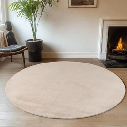 Ayyildiz Teppiche Teppich &raquo;JOY 1400, auch als L&auml;ufer und in Rund erh&auml;ltlich&laquo; rund 11 mm H&ouml;he besonders weich, uni Kurzflor, Wohnzimmer, Kinderzimmer beige Polyester &Oslash; 