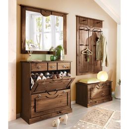 OTTO home Garderoben-Set &raquo;Klera&laquo; Set, 4 Stk. tlg. braun Massivholz Einheitsgr&ouml;&szlig;e