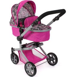 Bayer Chic 2000 CHIC2000 Kombi-Puppenwagen &raquo;Mika&laquo; mit schwenkbaren Vorderr&auml;dern pink Einheitsgr&ouml;&szlig;e Kombi-Puppenwagen