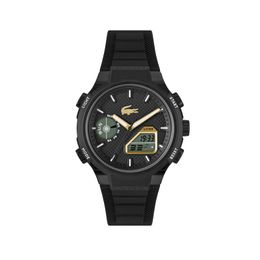 Lacoste Herren Quarzuhr &raquo;LC33&laquo; Quarzuhr, Armbanduhr, Herrenuhr, Silikonarmband, analog, digital, Tag schwarz Einheitsgr&ouml;&szlig;e