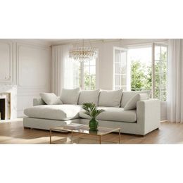 OTTO home Ecksofa &raquo;Coray&laquo; Breite 266 cm, extra weich und kuschelig, mit Federn und Daunen beige 100% Polyester B/H/T: 266cm x 80cm x 153cm, Boucl&eacute;, 