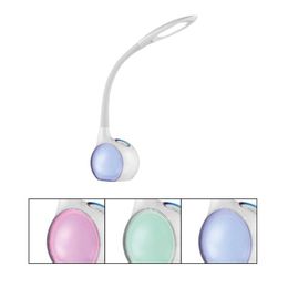 Globo LIGHTING LED Schreibtischlampe &raquo;TARRON&laquo; LED-Modul 1 Stk. Kaltwei&szlig; Farbwechsel Rot-Gr&uuml;n-Blau, Tischleuchte, B&uuml;roleuchte wei&szlig; 1 Stk.