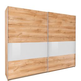 wimex Schwebet&uuml;renschrank &raquo;Bramfeld Kleiderschrank&laquo; mit Glaselementen und zus&auml;tzlichen Einlegeb&ouml;den braun B/H/T: 270cm x 236cm x 64cm, T&uuml;ren: 2 Stk.