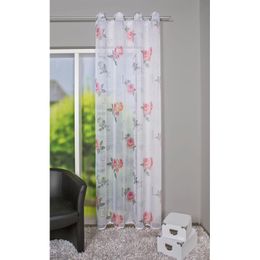 Home Wohnideen Gardine &raquo;AMORE&laquo; &Ouml;sen 1 Stk. tlg. HxB: 245x140, Romantischer &Ouml;senschal rosa Voile, Polyester 245cm, &Ouml;sen, 140cm