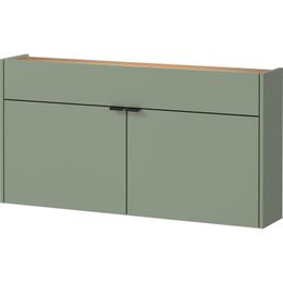 Germania Schuhschrank &raquo;Ameca&laquo; 1 Stk. tlg. mit Schubl.,f&uuml;r schmale Flure,Tiefe: 22cm,Soft-close,verstellb. B&ouml;den gr&uuml;n Holzwerkstoff Taupegr&uuml;n/Navarra-