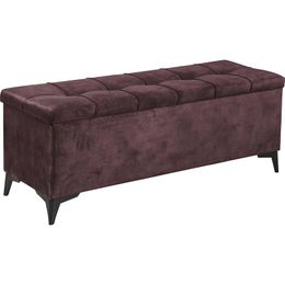 ED EXCITING DESIGN Truhenbank &raquo;Oregon&laquo; Breite 140cm, Bettbank mit Stauraum lila 100% Polyester B/H/T: 139cm x 58cm x 50cm, Microvelours