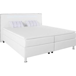 Collection AB Boxspringbett &raquo;London, inklusive Topper und Kissen, mit LED-Beleuchtung&laquo; Boxspringbett erh&auml;ltlich in 90cmx200cm, 140cmx200cm & 