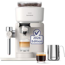 PHILIPS baristina Espressomaschine &raquo;Latte BAR400/00 mit Mahlwerk f&uuml;r ganze Bohnen und Milchschaumd&uuml;se&laquo; 3 Schaumarten, 16 bar Pumpendruck, Naturwei&szlig;/