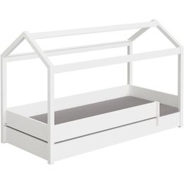 Paidi Hausbett &raquo;TINY HOUSE&laquo; mit Rausfallschutz, individuell gestaltbar, hochwertig verarbeitet wei&szlig; Liegefl&auml;che L&auml;nge B: 200cm x 90cm, H&ouml;he Bett: 