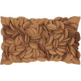 Pad Dekokissen &raquo;Dorothy&laquo; 3D braun Polyester, Wolle B/L: 30cm x 50cm, 1 Stk.