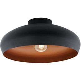 Eglo Deckenleuchte &raquo;MOGANO&laquo; E27 1 Stk. Deckenleuchte Industrial, Vintage, Flurlampe Decke mit E27 Fassung schwarz 1, &Oslash; 40 H: 17cm, 1 Stk.