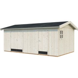 Palmako Ger&auml;tehaus &raquo;Olaf&laquo; natur beige Massivholz Einheitsgr&ouml;&szlig;e