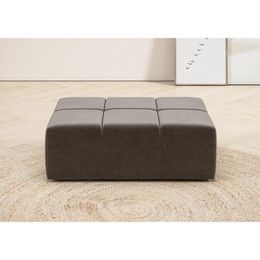 Home Affaire Polsterhocker &raquo;Ancona, Polsterhocker passend zum Sofa, Breite 107 cm&laquo; passend zur "Ancona"-Polsterserie, auch in Cord + Easy Care grau B/