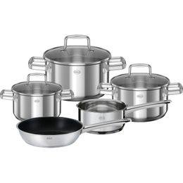 R&ouml;sle R&Ouml;SLE Topf-Set &raquo;MOMENTS, 5-tlg. incl. Pfanne 24 cm&laquo; Set, 5 tlg. tlg. Edelstahl 18/10 silber Einheitsgr&ouml;&szlig;e