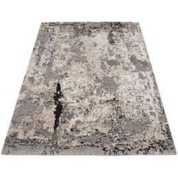 OCI DIE TEPPICHMARKE Teppich &raquo;JUWEL LIRAY, auch als L&auml;ufer und in Rund&laquo; rechteckig 20 mm H&ouml;he Kurzflor, Wohnzimmer, Marmor Optik, Hoch Tief Effekt, 