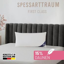 Spessarttraum Federkissen &raquo;FIRST CLASS, Kopfkissen 1-tlg. oder 2-tlg. 40x80 oder 80x80 cm&laquo; F&uuml;llung: 85% Federn, 15% Daunen 1 Stk. tlg. hergestellt in 