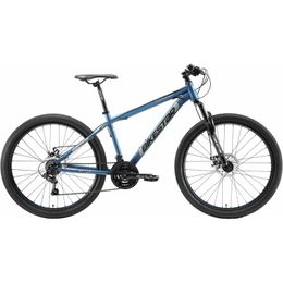Bikestar Mountainbike 21 Gang Shimano RD-TY300 Schaltwerk Kettenschaltung f&uuml;r Damen und Herren, Kettenschaltung blau 43cm, 27,5 Zoll (69,85cm) Mountainbike