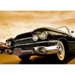 papermoon Fototapete &raquo;Classic Cars&laquo; glatt bunt Vlies B/L: 4m x 2,6m, Bahnen: 8 Stk.