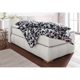 Home Affaire Boxspringbett &raquo;Chelles&laquo; inkl. Kaltschaumtopper, in 5 Breiten und 3 Matratzenarten beige Samtoptik (100% Polyester);Bezug der 