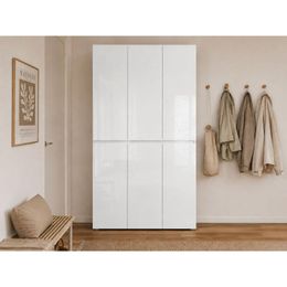 Home Affaire Schuhschrank &raquo;MISTER Schuhkommode, Schuhm&ouml;bel, Schuhregal, Hochglanz lackiert&laquo; Breite 120 cm, H&ouml;he 200 cm, 6 T&uuml;ren, 24 F&auml;cher, ca.58 paar