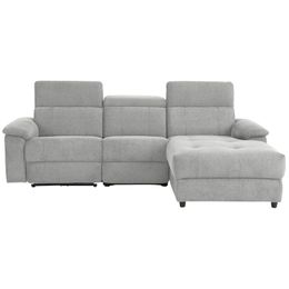 Home Affaire Ecksofa &raquo;Binado, L-Form,&laquo; mit manueller oder elektrischer Relaxfunktion mit USB-Anschluss grau Webstoff (95% Polyester/5% Nylon) B/H/T: 