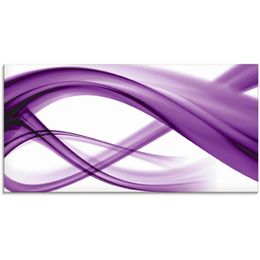 Artland Glasbild &raquo;Abstrakte Komposition&laquo; Gegenstandslos 1 Stk. tlg. in verschiedenen Gr&ouml;&szlig;en lila B/H/T: 100cm x 50cm, Glasbild Gegenstandslos, 1 Stk.