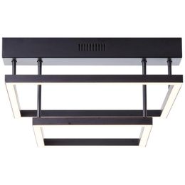 Brilliant Deckenleuchte &raquo;Ranut&laquo; 1 Stk. Warmwei&szlig; LED Deckenlampe 2flg schwarz schwarz 2, H: 19cm, 1 Stk.