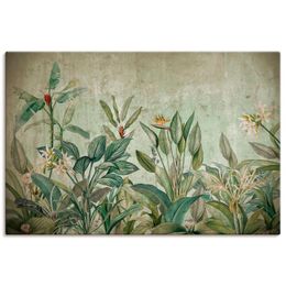 Artland Wandbild &raquo;Exotische Dschungel Landschaft&laquo; Blumenwiese 1 Stk. tlg. als Alubild, Leinwandbild, Poster, Wandaufkleber in verschied. Gr&ouml;&szlig;en Leinwand B/H/T