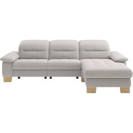 Home Affaire Ecksofa &raquo;Basel, mit vollmotorischem Relaxkomfort, Breite 283cm&laquo; grau 100% Polyester B/H/T: 280cm x 84cm x 184cm, Easy care, Recamiere 