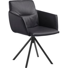Musterring Polsterstuhl &raquo;JustB! SP500&laquo; () 1 Stk.mit Armlehne, wahlweise mit Drehfunktion, Stativgestell in schwarz blau 1 Stk., Longlife Xtra-Leder Z69, drehbar