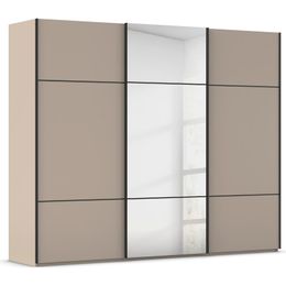 Rauch Schwebet&uuml;renschrank &raquo;Kleiderschrank Schrank Garderobe Schlafzimmerschrank SCALE-TRIO&laquo; edle dreigeteilte Front mit 2 Zierleisten und Spiegel MADE