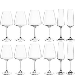 Leonardo Gl&auml;ser-Set &raquo;Kelchglasset PALADINO, 12-teilig&laquo; sp&uuml;lmaschinengeeignet transparent Kristallglas 12 Stk.