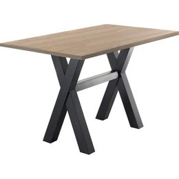 M&auml;usbacher Bartisch Gestell in X-Form (Breite 120, 140 oder 160 cm) schwarz B/H/T: 160cm x 105cm x 70cm, 160cm