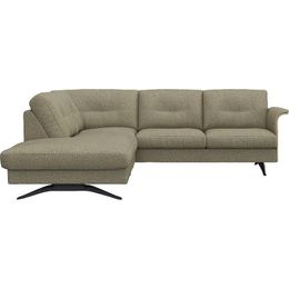 FLEXLUX Ecksofa &raquo;Glow, super bequem durch hochwertigem Sitzaufbau mit Federkern, L-Form&laquo; Modernes skandinavisches Design gr&uuml;n 62% Polyester/17%