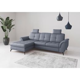 Sit & More sit&more Ecksofa &raquo;Zora&laquo; B/H/T: 262cm x 92cm x 164cm, NaturLEDER , Recamiere links,mit Bett,mit Bettkasten,R&uuml;cken echt