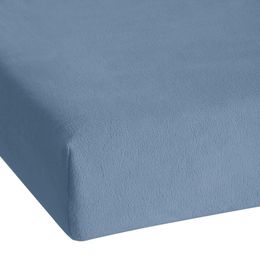 Kum Spannbettlaken &raquo;Coral-Fleece Spannbetttuch&laquo; bis ca. 27 cm Matratzenh&ouml;he, weich & kuschelig blau Microfaser-Fleece, Obermaterial: 100% Polyester B/