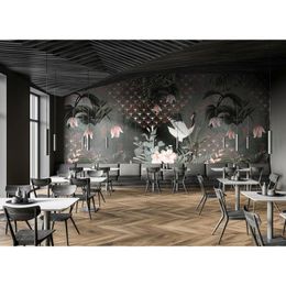 marburg Fototapete &raquo;Belinda&laquo; matt glatt moderne Tapete f&uuml;r Wohnzimmer Schlafzimmer K&uuml;che gr&uuml;n Vlies B/L: 4,24m x 2,7m, Rollen: 1