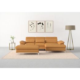 Sit & More sit&more Ecksofa &raquo;Cabrio L-Form, B: 295 cm, mit Sitztiefen-, Arm- & Kopfteilverstellung&laquo; 2 Nierenkissen, Federkern, optional Schlaffunktion und 