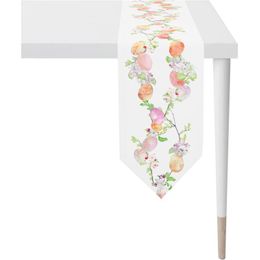 Apelt Tischband &raquo;6907 HAPPY EASTER, Osterdeko, Ostern&laquo; Digitaldruck bunt Baumwolle, Polyester B/L: 25cm x 175cm, 1 Stk., sechseckig