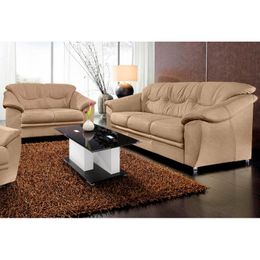 Sit & More sit&more Polstergarnitur &raquo;Savona, B: 148 bzw. 198 cm&laquo; Set: 2- & 3er-Sofa, mit Federkern braun B/H/T: 90cm x 90cm, Luxus-Microfaser ALTARA NUBUCK