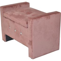 Inosign Sitztruhe 1 Stk. tlg. rosa Die gepolsterte Sitztruhe mit Innenfach beeindruckt mit einem luxuri&ouml;sen Erscheinungsbild. Dieses wird durch den 