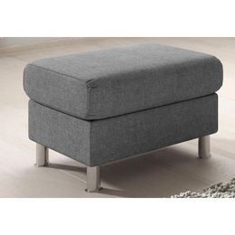 Trendmanufaktur Hocker &raquo;Rondo II zeitlos und bequem&laquo; wahlweise mit komfortablem Federkern, frei im Raum stellbar grau 100% Polyester B/H/T: 67cm x 