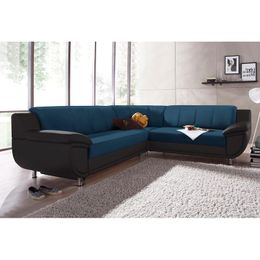 Trendmanufaktur Ecksofa &raquo;Rondo 3, zeitlos und modern, im Materialmix, L-Form&laquo; wahlweise Federkern f&uuml;r hohen Sitzkomfort, wahlweise Bettfunktion 