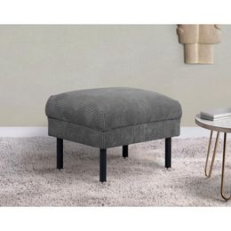 Home Affaire Hocker &raquo;Lillibeth Polsterhocker, Sitzhocker, Ma&szlig;e B/T/H: 64/50/48 cm&laquo; passend zur Serie "Lillibeth", auch in Cord und Samtoptik grau 100%
