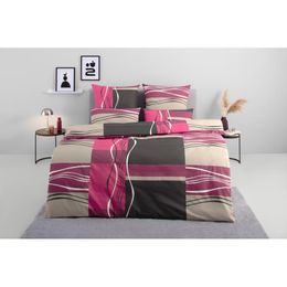 OTTO home Bettw&auml;sche &raquo;Kelian&laquo; 3 Stk. in verschiedenen Qualit&auml;ten, gemusterte Bettw&auml;sche lila Linon, Obermaterial: 100% Baumwolle B/L: 200cm x 200cm, 1