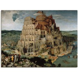 Artland Wandbild &raquo;Der Turmbau von Babel. 1563&laquo; Geb&auml;ude 1 Stk. tlg. als Leinwandbild, Poster in verschied. Gr&ouml;&szlig;en bunt Leinwand B/H/T: 60cm x 45cm, 
