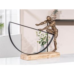 Casablanca by Gilde Dekofigur &raquo;Skulptur "Uphill"&laquo; braun Aluminium B/H/T: 31cm x 29,5cm x 9cm