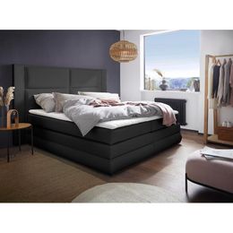 Collection AB Boxspringbett &raquo;Copenhagen&laquo; inklusive Bettkasten, Topper, wahlweise mit LED-Beleuchtung schwarz Holzwerkstoff, Spanplatte Kunstleder 